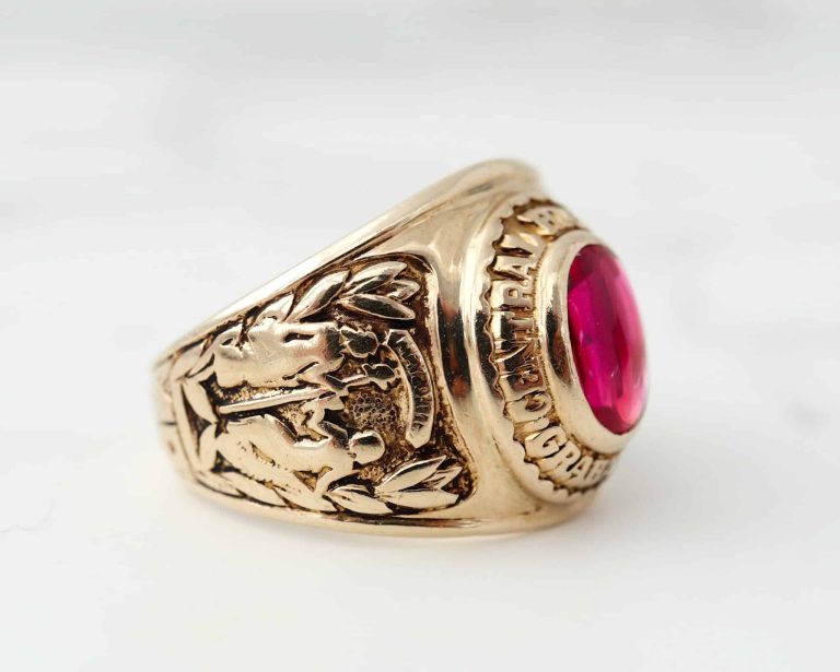 Vintage 10ct Gold College Ring - Aladdins Cave Jewellery