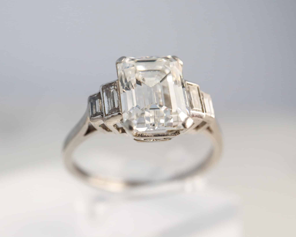 Art Deco Diamond Solitaire 2.15ct Platinum - Aladdins Cave Jewellery