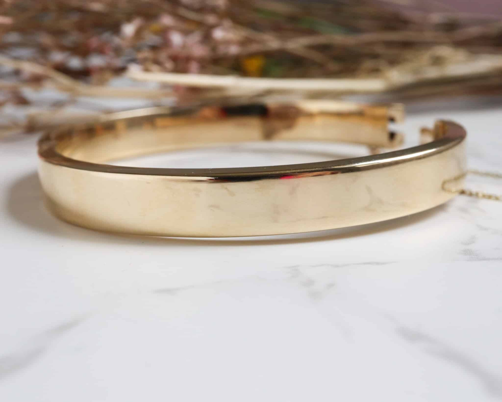 Vintage 9ct Gold Bangle 1964 - Aladdins Cave Jewellery