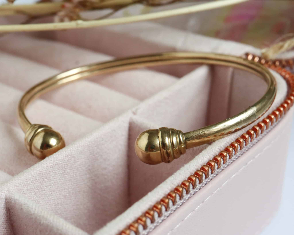 Vintage 9ct Gold Torque Bangle - Aladdins Cave Jewellery