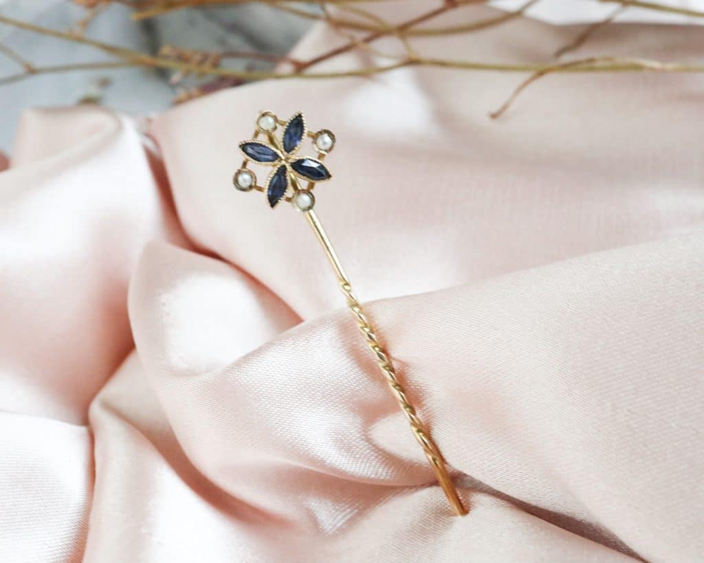 Antique Sapphire Stick Pin | Aladdin's Cave Jewellery