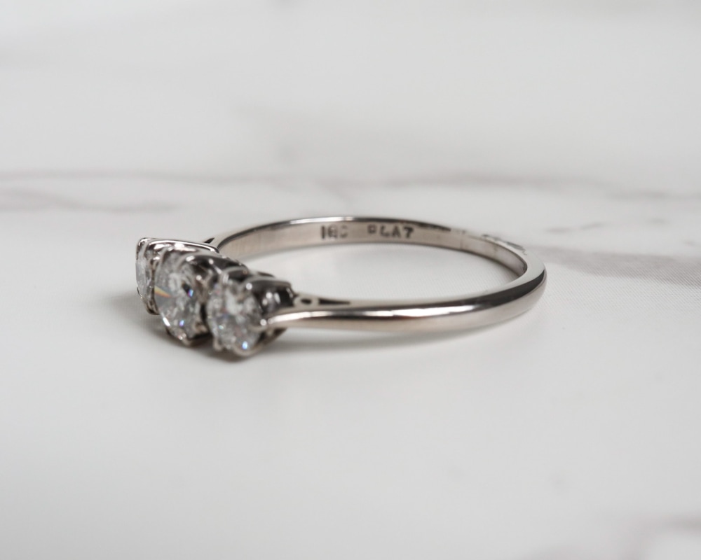 Antique Diamond Three Stone Ring - Aladdin's Cave Jewellery