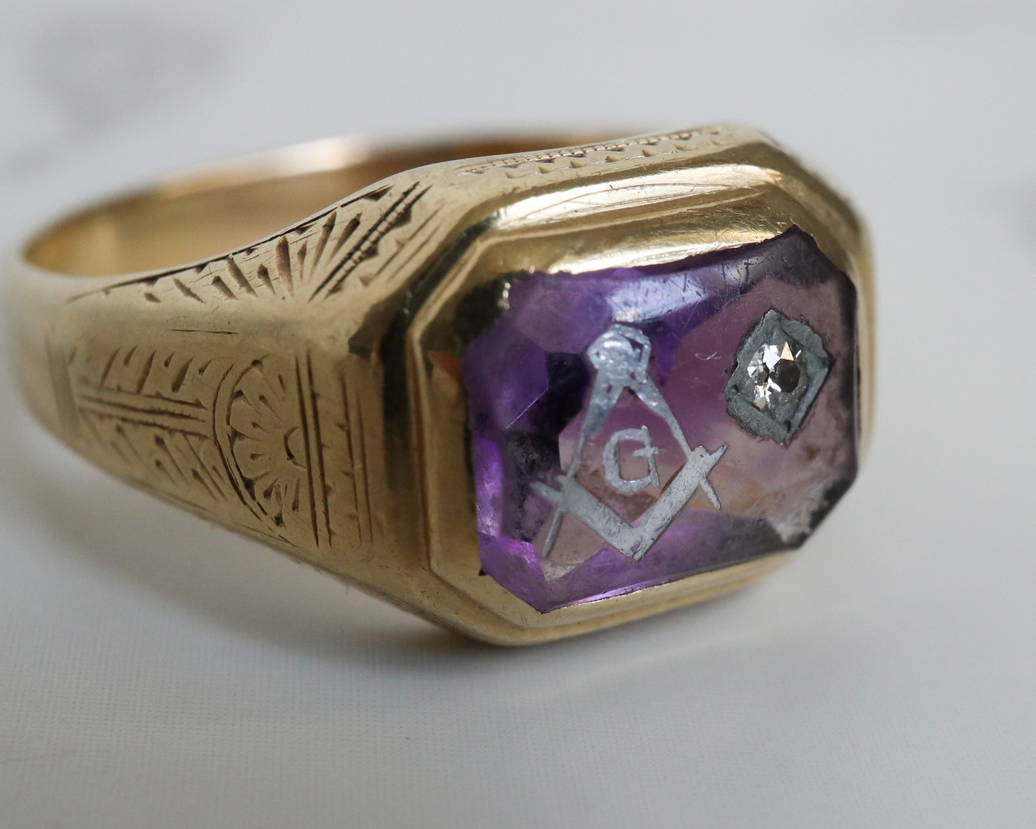 Antique Masonic Ring - Aladdin's Cave Jewellery