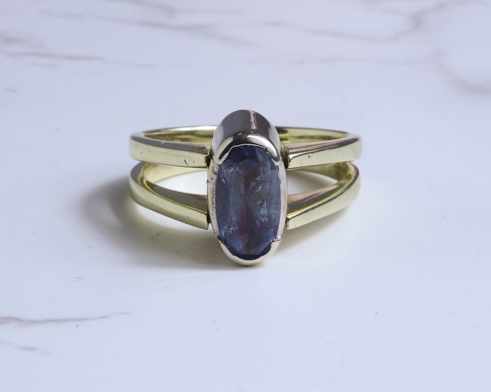 Vintage 14ct Gold Night and Day Ring - Aladdins Cave Jewellery