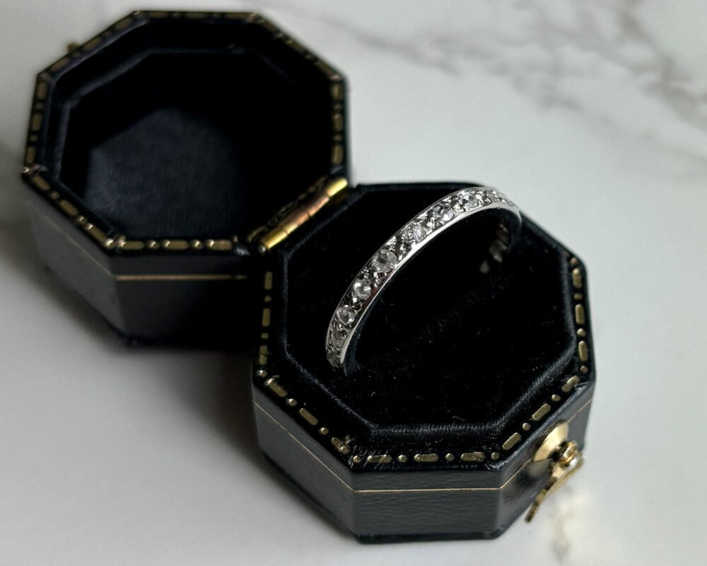 Antique 1930s Platinum Diamond Eternity Ring - Aladdins Cave Jewellery