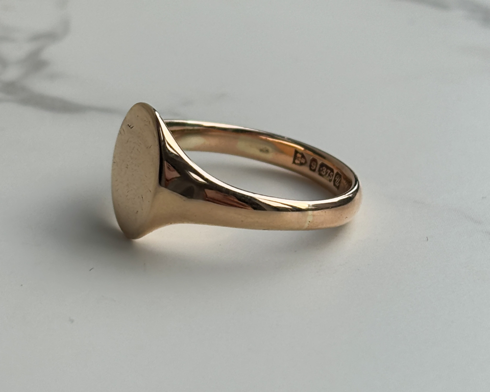 9ct Gold Signet Ring 1920 - Aladdins Cave Jewellery
