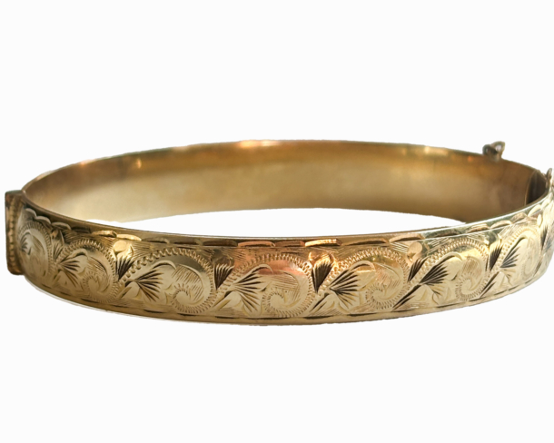 Vintage Rolled Gold Bangle - Aladdins Cave Jewellery