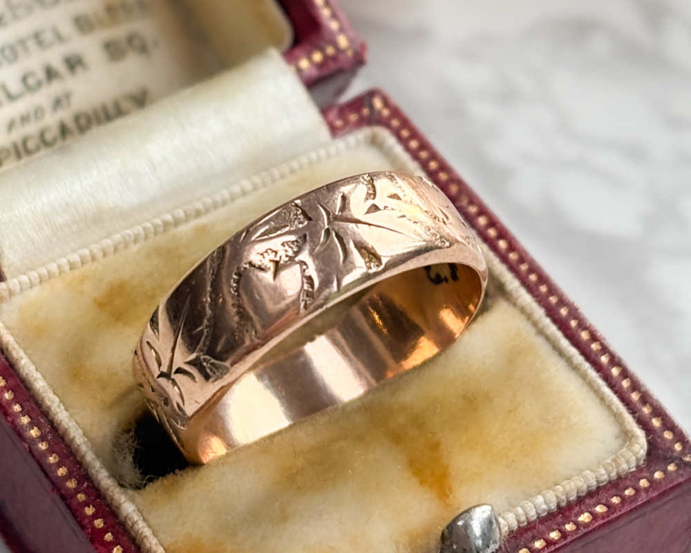 Antique Rose Gold Wedding Ring 1939 - Aladdins Cave Jewellery