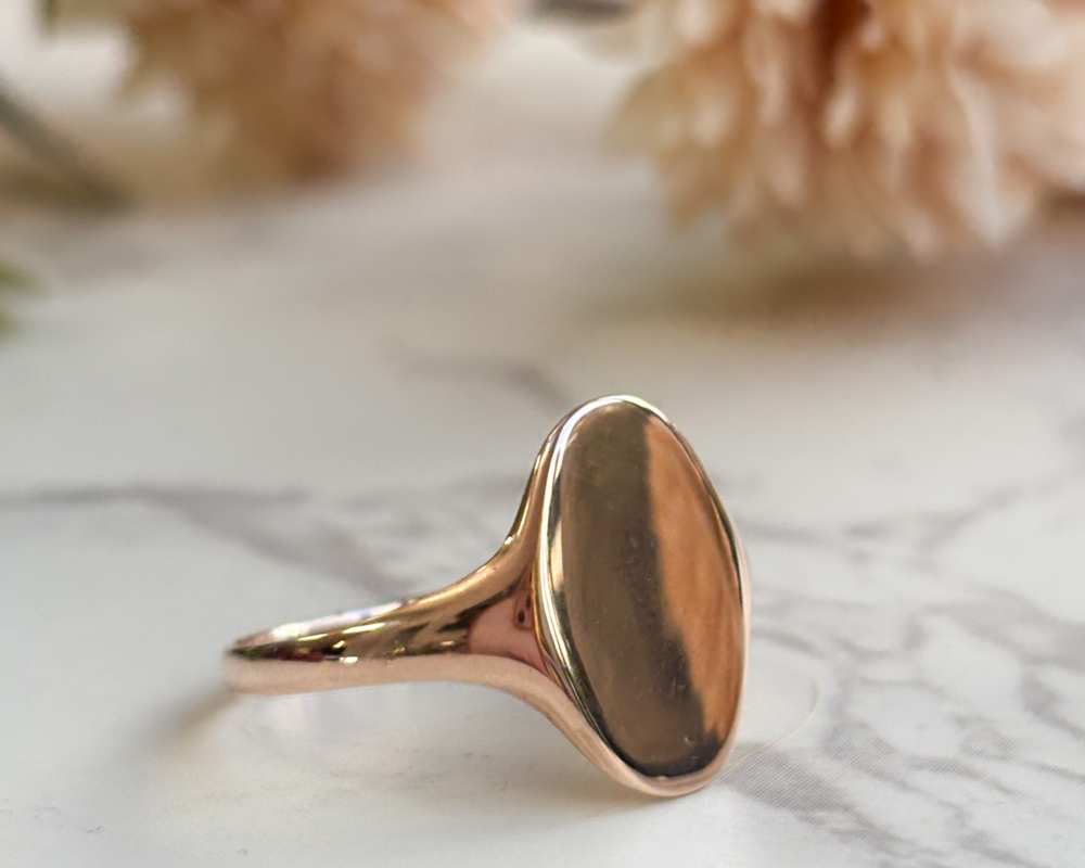 Victorian Signet Ring in Rose Gold - Aladdins Cave Jewellery