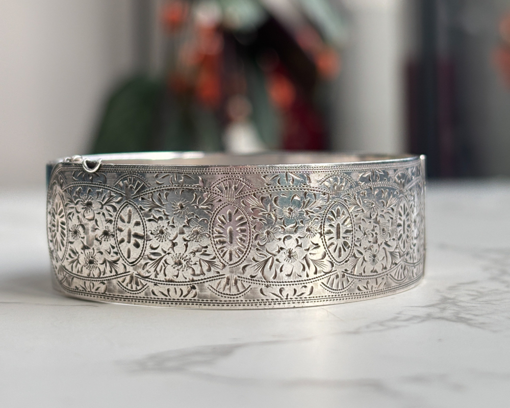 Charles Horner Silver Bangle 1937 - Aladdins Cave Jewellery