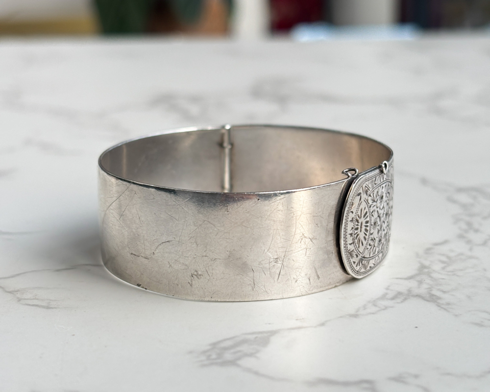 Charles Horner Silver Bangle 1937 - Aladdins Cave Jewellery