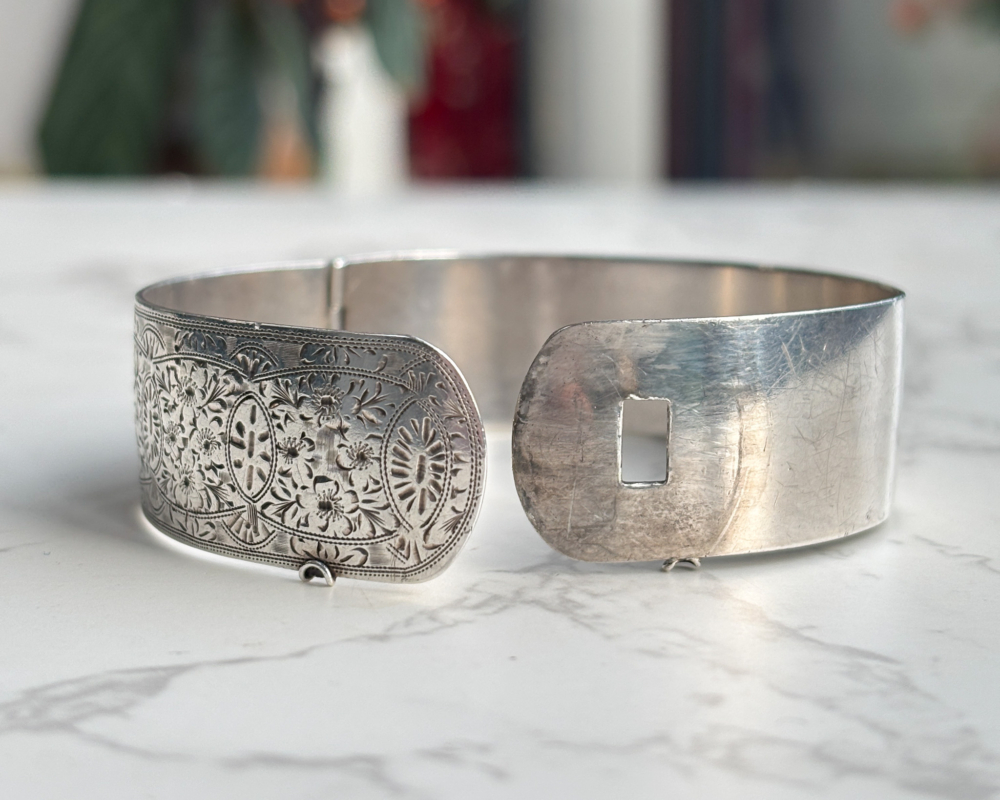 Charles Horner Silver Bangle 1937 - Aladdins Cave Jewellery